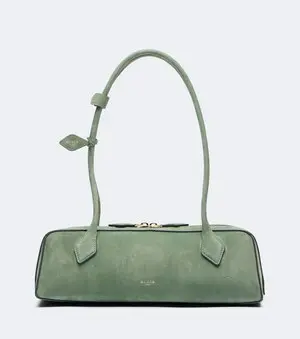 Alaïa Le Teckel Medium Suede Shoulder Bag - Green