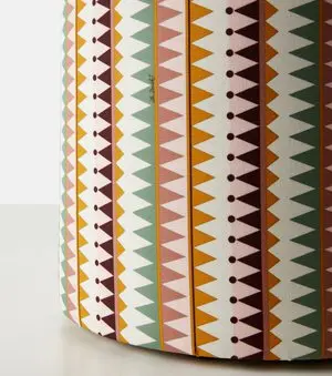 La DoubleJ Baba' Printed Canvas Pouf