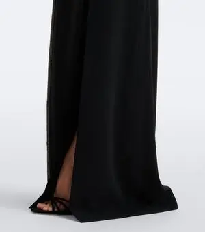 Costarellos Embellished Crêpe Gown