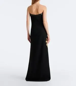 Costarellos Embellished Crêpe Gown