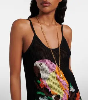 Chloé Embroidered Parrot Mini Dress