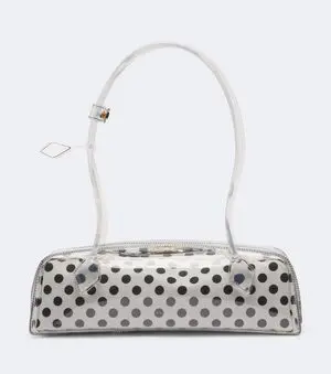 Alaïa Le Teckel Medium Polka-dot Shoulder Bag - White