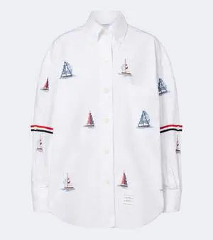 Thom Browne Printed Cotton Shirt - White
