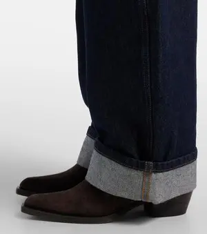 Khaite Clive Suede Knee-high Boots - Brown