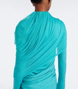 Christopher Esber Veil Draped Caped Midi Dress
