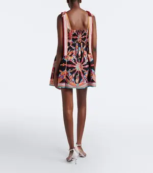 Dolce & Gabbana Carretto Print Cotton Mini Dress - Multicoloured