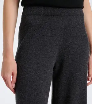Jardin Des Orangers Virgin Wool And Cashmere Wide-leg Pants - Grey
