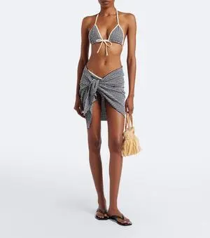 MONTCE Gingham Beach Cover-up - Black