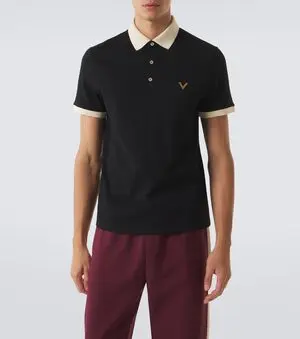 Valentino Garavani Vlogo Cotton Piqué Polo Shirt