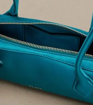 Alaïa Le Teckel Small Satin Shoulder Bag - Blue