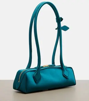Alaïa Le Teckel Small Satin Shoulder Bag - Blue