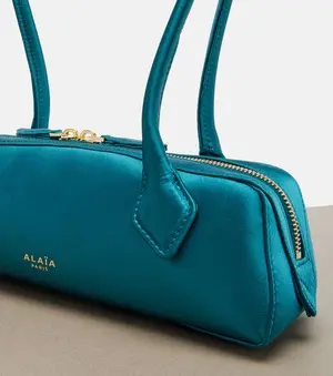 Alaïa Le Teckel Small Satin Shoulder Bag - Blue