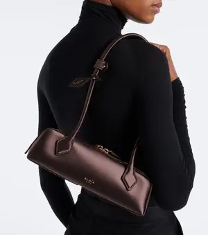 Alaïa Le Teckel Small Satin Shoulder Bag - Brown