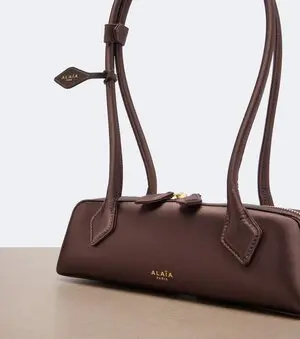 Alaïa Le Teckel Small Satin Shoulder Bag - Brown