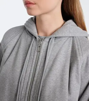 Sportmax Cotton-blend Jersey Hoodie - Grey