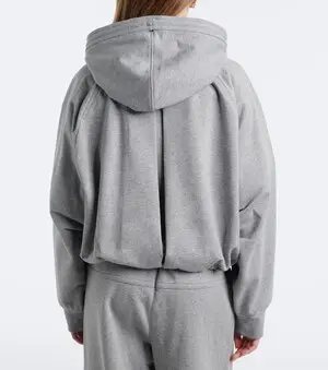 Sportmax Cotton-blend Jersey Hoodie - Grey