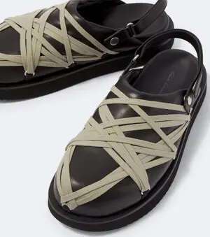 Rick Owens Megalace Leather Mules