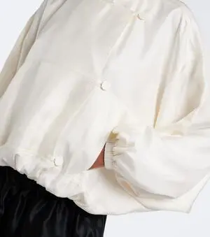 RÓHE Silk Blouson Jacket - White