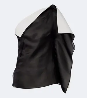 RÓHE Draped One-shoulder Silk Top
