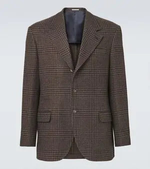 Brunello Cucinelli Checked Cashmere Blazer