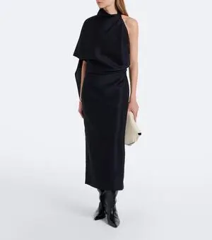 RÓHE Draped Open-back Midi Dress