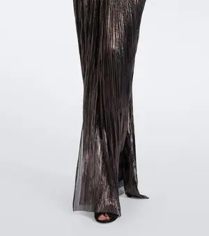 MARIA LUCIA HOHAN Nadira Silk Bustier Gown - Grey