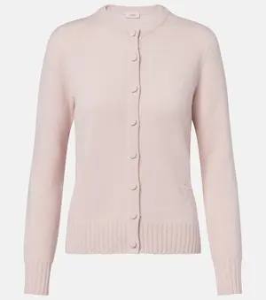 Agnona Cashmere Cardigan With Ribbed Trim - Pink