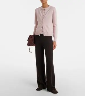 Agnona Cashmere Cardigan With Ribbed Trim
