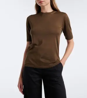 Max Mara Silk And Cashmere Top - Green