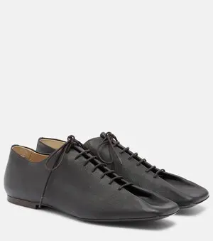 LEMAIRE Souris Leather Derby Shoes - Brown
