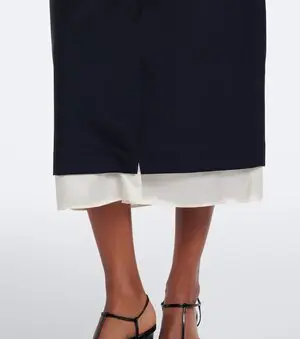RÓHE Wool And Mohair Midi Skirt - Blue