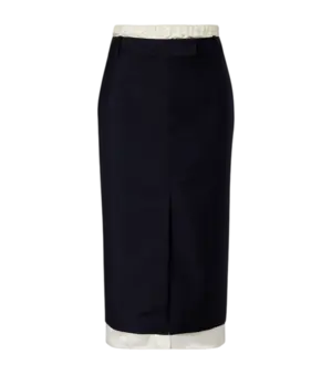 RÓHE Wool And Mohair Midi Skirt - Blue