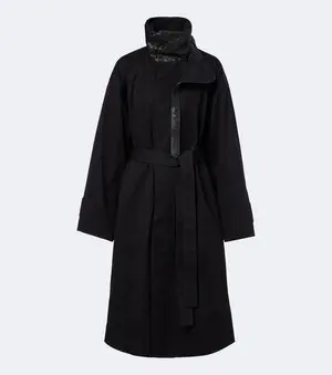 Bottega Veneta Cotton Trench Coat - Black