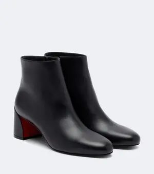 CHRISTIAN LOUBOUTIN Jane Leather Ankle Boots - Black