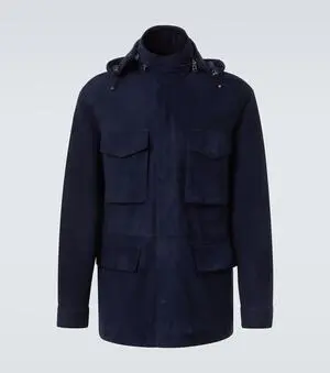 TOM FORD Suede Jacket Blue