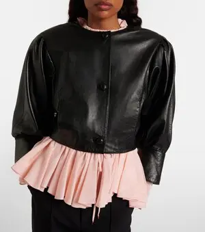 Chloé Cropped Leather Jacket With Belt