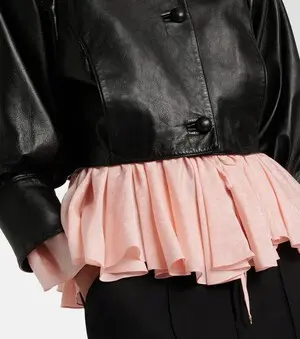 Chloé Cropped Leather Jacket With Belt