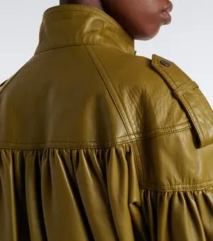 Chloé Cropped Leather Jacket With Belt
