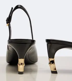 Gucci Eva Leather Slingback Pumps