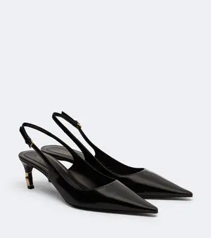 Gucci Eva Leather Slingback Pumps - Black