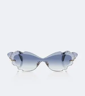 AQUAZZURA Palm Beach Cat-eye Sunglasses - Black