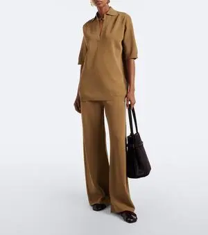 Max Mara Knitted Wide-leg Trousers