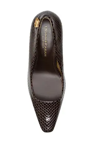 Donna Karan New York Savita Embossed Faux Leather Pump - Canyon