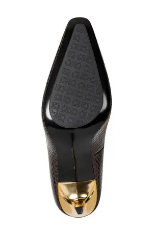 Donna Karan New York Savita Embossed Faux Leather Pump - Canyon