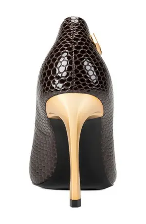 Donna Karan New York Savita Embossed Faux Leather Pump - Canyon