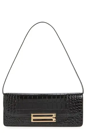 VICTORIA BECKHAM Victoria Beckham Dorian Embossed Leather Clutch