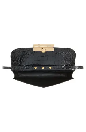 Victoria Beckham Dorian Embossed Leather Clutch - Black