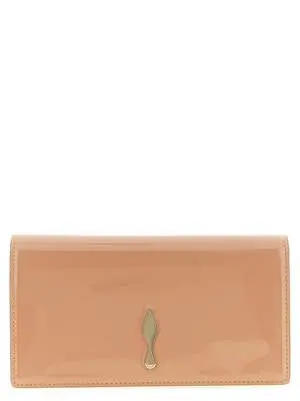 CHRISTIAN LOUBOUTIN Bettina Patent Calf Leather Clutch - Pink