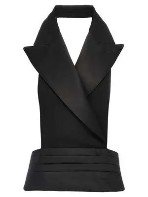 Dolce & Gabbana Double-breasted Bare Back Vest - Black