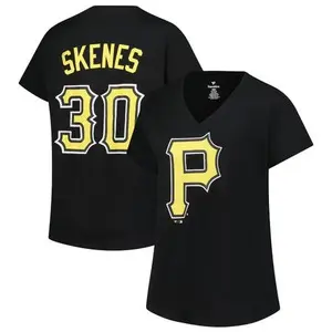 Profile Paul Skenes Pittsburgh Pirates V-neck T-shirt - Black